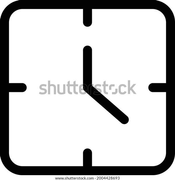 Simple Vector Outline Time Icon Stock Vector (Royalty Free) 2004428693 ...