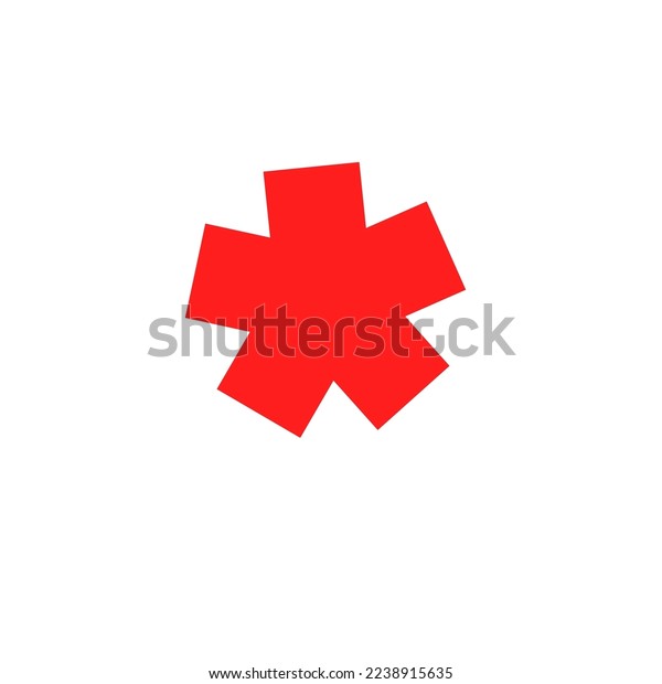 Simple Vector Red Square Star Transparent Stock Vector (Royalty Free ...
