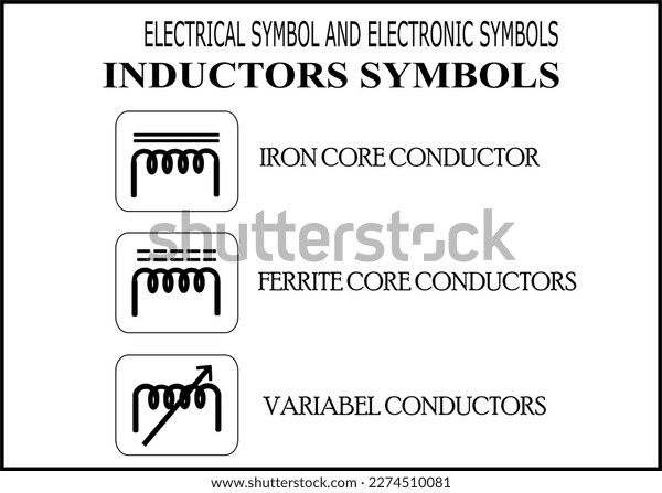 Simple Vector Set Induktor Symbol Transformer Stock Vector (Royalty ...