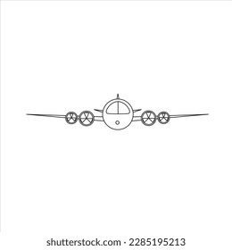 Simple Vector Shape Airplane Stock Vector (Royalty Free) 2285195213 ...