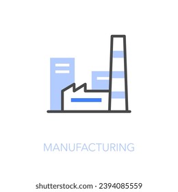 Simple Visualised Manufacturing Icon Symbol Production Stock Vector ...