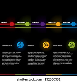 Simplistic Design Web Template Colored Elements Stock Vector (Royalty ...