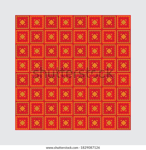 Sindhi Ajrak Vector Design Elements Pakistani Stock Vector (Royalty ...