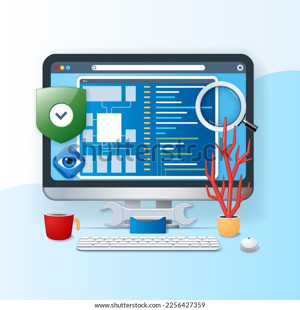 Site Reliability Engineering Banner Computer Shield Stock Vector ...