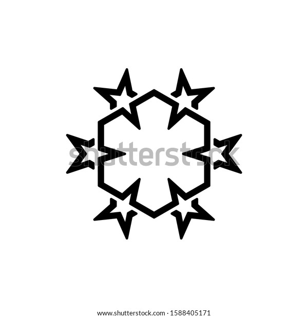 Six Star Logo Template Hexagonal Cube Stock Vector (Royalty Free ...