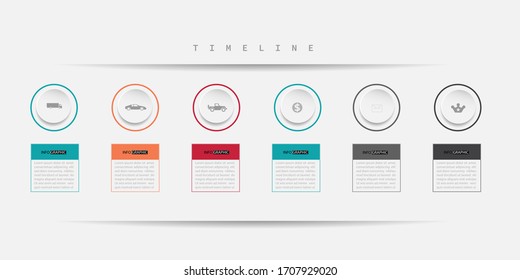 Six Step Process Arrow Chart Time Stock Vector (Royalty Free ...