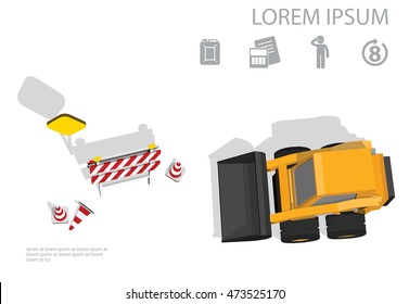 Skid Steer Loader Top View Stock Vector (Royalty Free) 473525170 ...