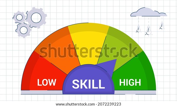 Skill Levels Growth Concept Professional Educational Stock Vector ...