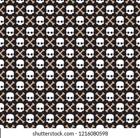 Skull Bones Pattern Stock Vector (Royalty Free) 1216080598 | Shutterstock