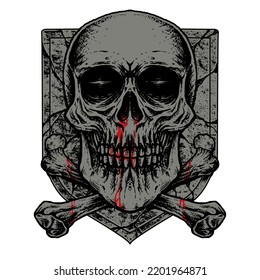 Skull Shield Vector Art Stock Vector (Royalty Free) 2201964871 ...