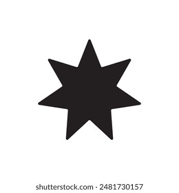 Sleek Black Star Sharp Angular Design Stock Vector (Royalty Free ...