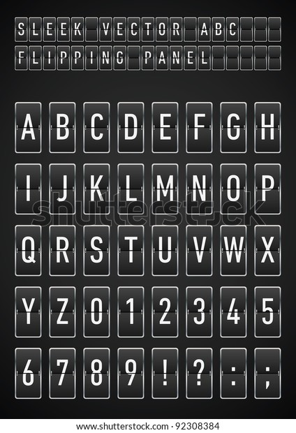 Sleek Vector Abc Flipping Panel Stock Vector (Royalty Free) 92308384 ...