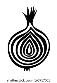 Sliced Onion Vector Stock Vector (Royalty Free) 168917081 | Shutterstock