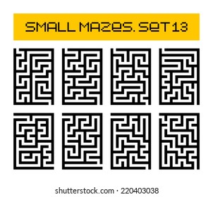 Small Mazes Set 13 Stock Vector (Royalty Free) 220403038 | Shutterstock