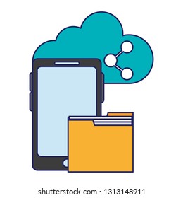 Smartphone Folder Cloud Computing Stock Vector (Royalty Free) 1313148911 | Shutterstock