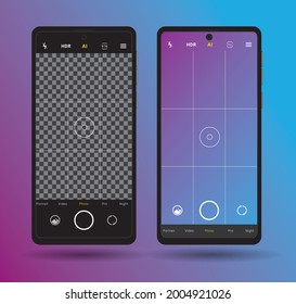 Smartphone Camera Interfaces Smart Mobile Template Stock Vector (Royalty Free) 2490179303 ...
