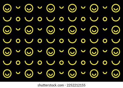 Smile Pattern Background Design Wallpaper Stock Vector (Royalty Free ...