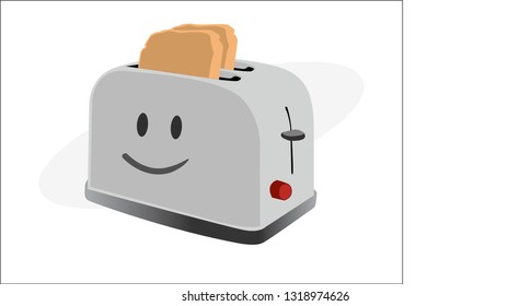 Smiley Toaster Toasted Bread Stock Vector (Royalty Free) 1318974626 ...