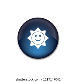 Smiling Sun Vector Button Web Design Stock Vector (Royalty Free ...