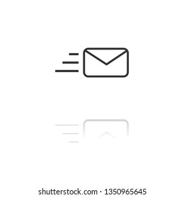 Message Icon Dark Circle Sign Design Stock Vector (Royalty Free ...