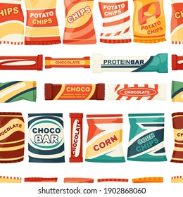 Snack Product Seamless Pattern Vending Machine Stock Vector (Royalty ...