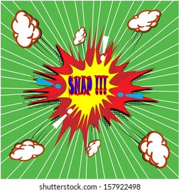 Snap Comic Book Explosion Vector Illustration Stock Vector (Royalty ...