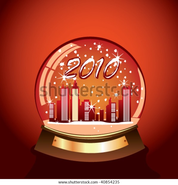 Snow Globe New Year Stock Vector (Royalty Free) 40854235 | Shutterstock