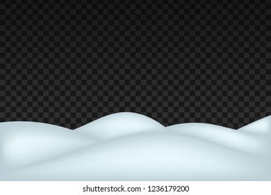 Snowdrifts On Transparent Background Panoramic Image Stock Vector ...