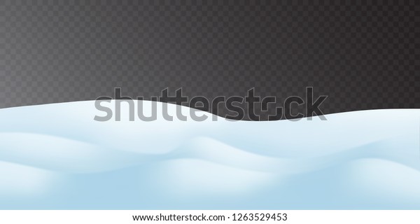 Snowdrifts On Transparent Background Panoramic Image Stock Vector ...
