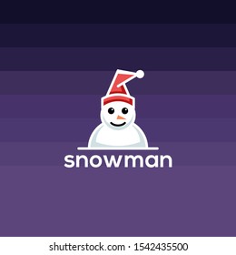Snowman Logo Design Vector Template Stock Vector (Royalty Free ...