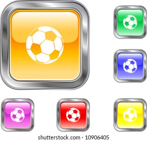 Soccer Ball Button Stock Vector (Royalty Free) 10906405 | Shutterstock