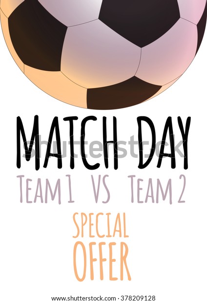 Soccer Theme Editable Background Layout Isolated Stock Vector (Royalty ...