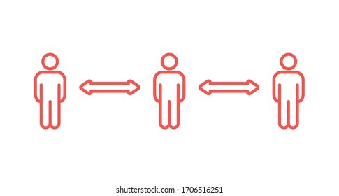 Keep Distance Icon Photos, Images and Pictures