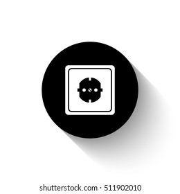 Socket White Vector Icon Shadow Stock Vector (Royalty Free) 511902010 ...