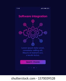Software Integration Mobile App Ui Design: เวกเตอร์สต็อก (ปลอดค่า ...