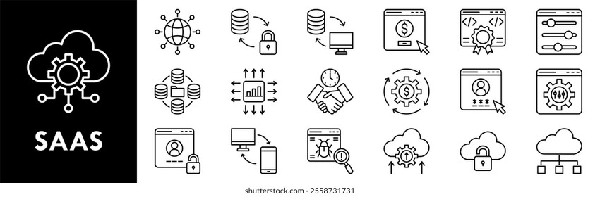 Software Service Icon Collection Set Containing Stock Vector (Royalty ...