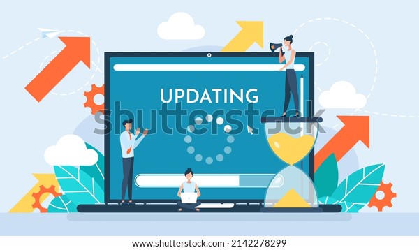Software Update Operating System Updating Progress Stock Vector ...