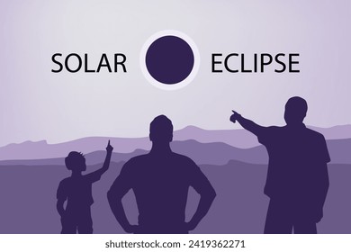 Solar Eclipse Poster Template Web Banner Stock Vector (Royalty Free ...
