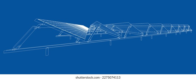 Solar Panel Concept Vector Rendering 3d Stock Vector (Royalty Free ...