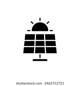 Solar Panel Icon Simple Solid Style Stock Vector (Royalty Free ...
