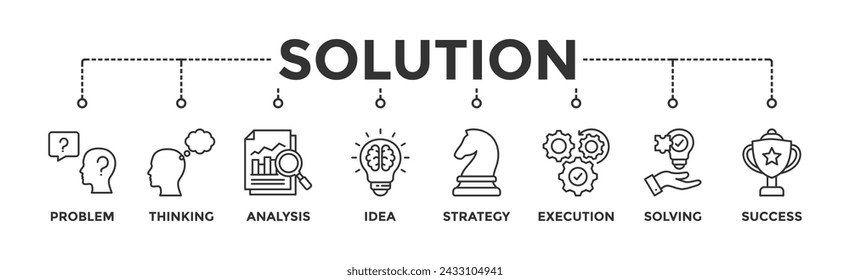 Solution Infographic Icon Flow Process Which Stock Vector (Royalty Free ...
