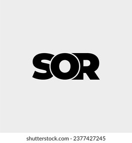 Sor Initial Letter Monogram Typography Logo Stock Vector (Royalty Free ...