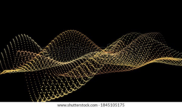 Sound Wave Node Gold Interface Big Stock Vector (Royalty Free ...