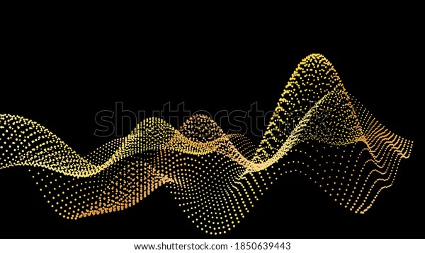 Sound Wave Node Gold Interface Big Stock Vector (Royalty Free ...