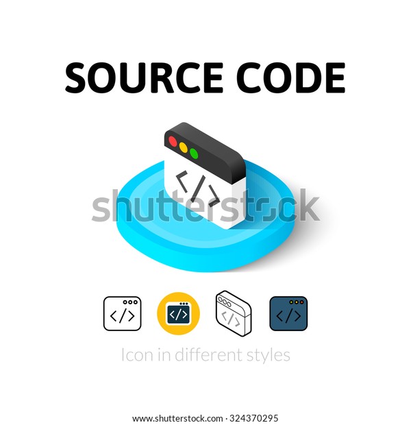 Source Code Icon Vector Symbol Flat Stock Vector (Royalty Free ...