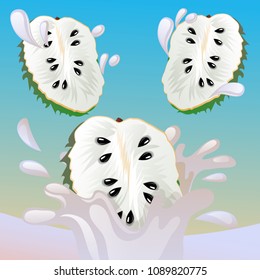 Soursop Splash Vector Stock Vector (Royalty Free) 1089820775 | Shutterstock