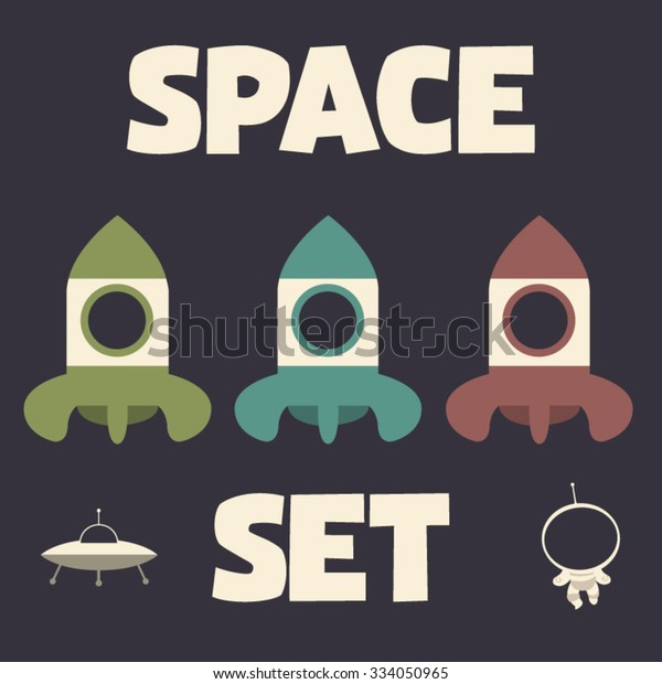 Space Set Stock Vector (Royalty Free) 334050965 | Shutterstock