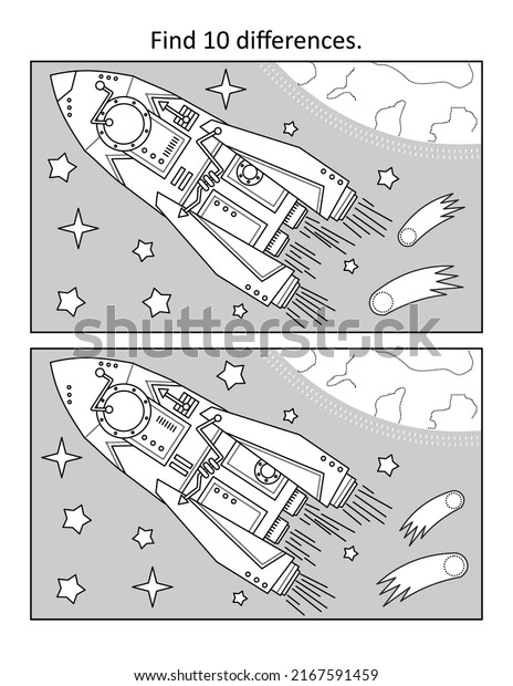 Spaceship Rocket Outer Space Find 10 库存矢量图（免版税）2167591459 | Shutterstock
