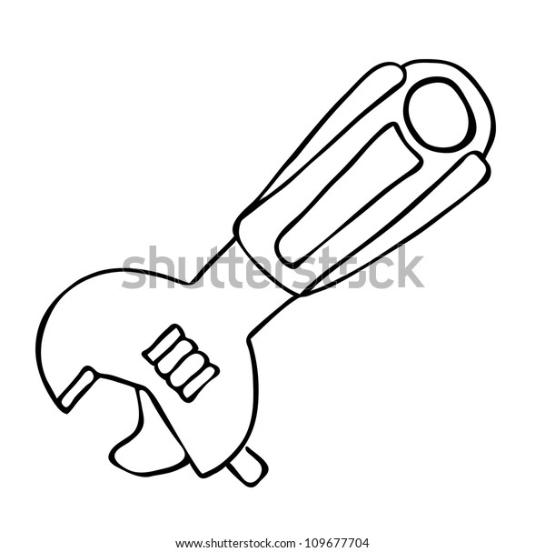 Spanner Doodle Stock Vector (Royalty Free) 109677704 | Shutterstock