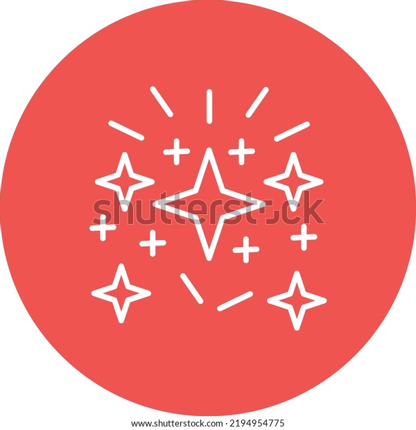 Sparkles Line Circle Icon Vector Image Stock Vector (Royalty Free ...